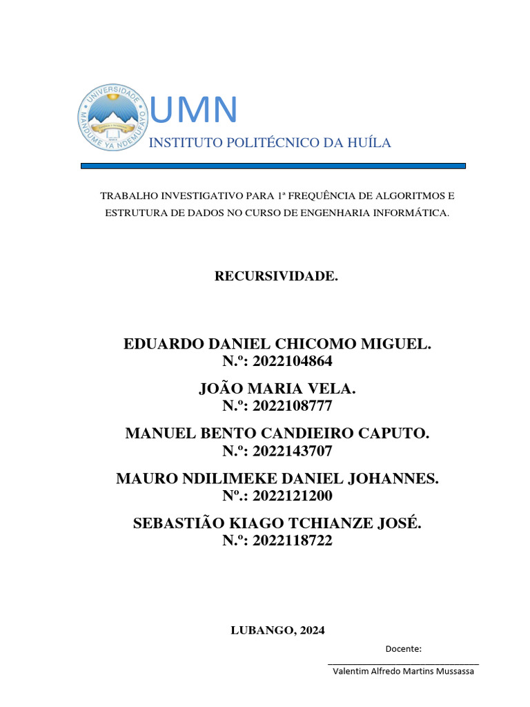 Recursividade em Algoritmos: Conceitos e Análise | PDF | Recursão ...