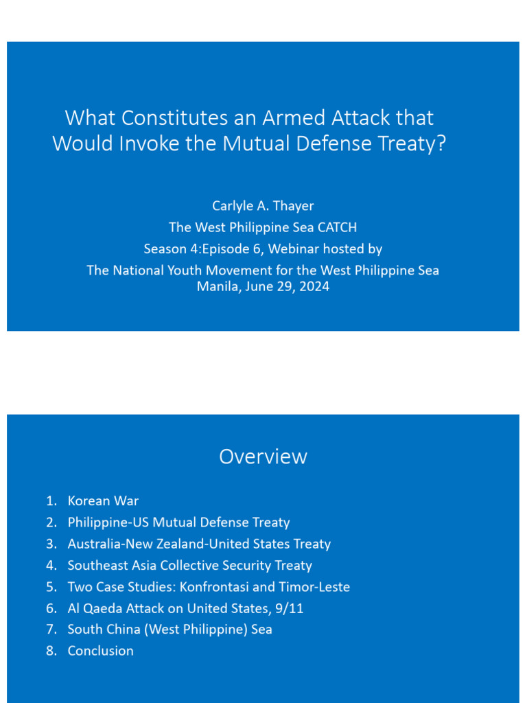 Thayer, What Constitutes An Armed Attack That Would Invoke The ...