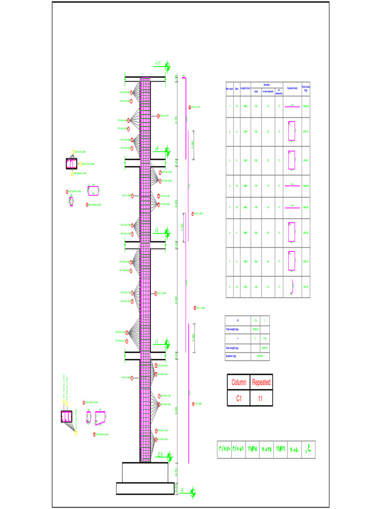Columns Shop Drawing | PDF | Mass