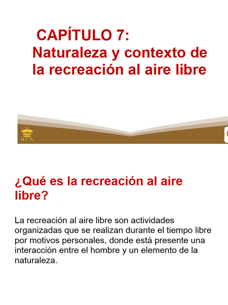 7 Naturaleza y Antecedentes de La Recreación Al Aire Libre | PDF ...