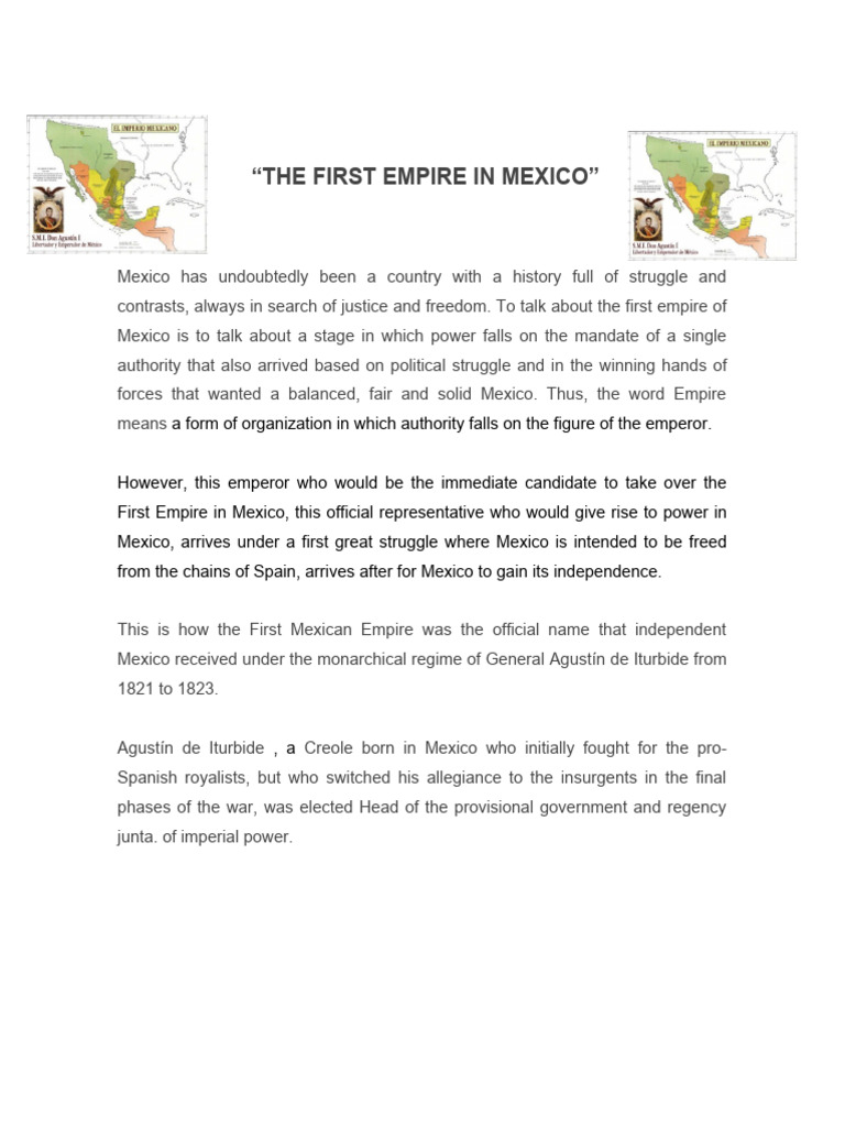 Essay The First Empire in Mexico | PDF | Government