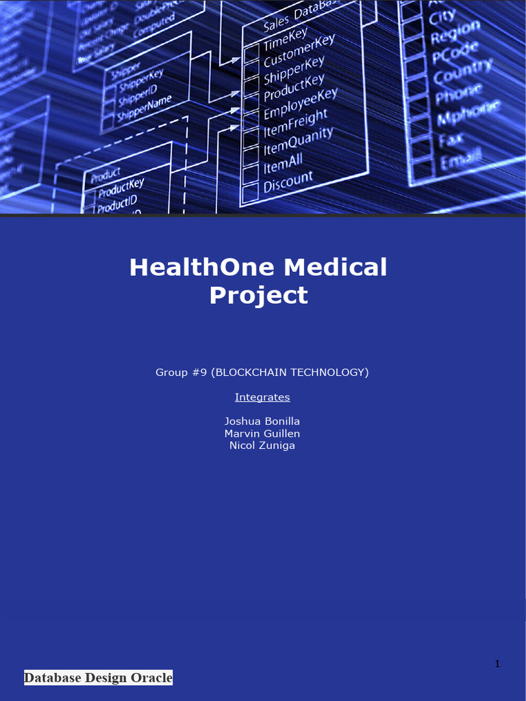 Healthone Medical Project: Database Design Oracle | PDF | Databases ... Healthone Medical Project: Database Design Oracle | PDF | Databases ...