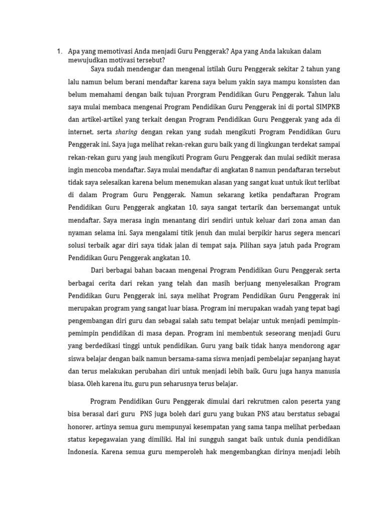 Essai PGP | PDF | Pengembangan Diri