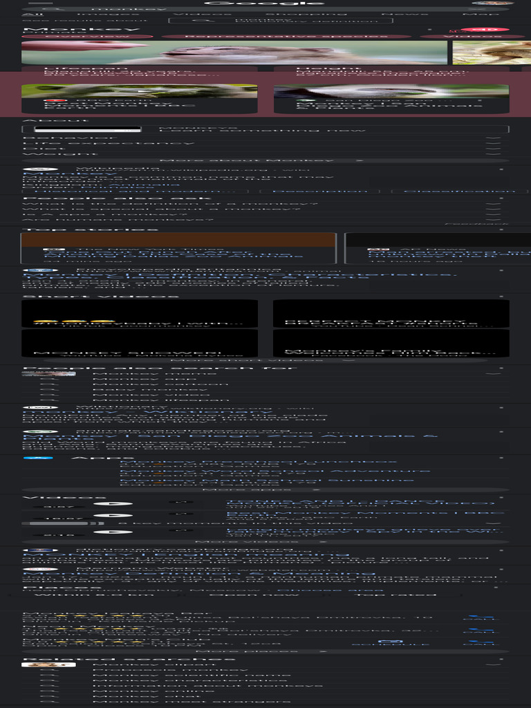 Monkey | PDF | Monkey | Zoology