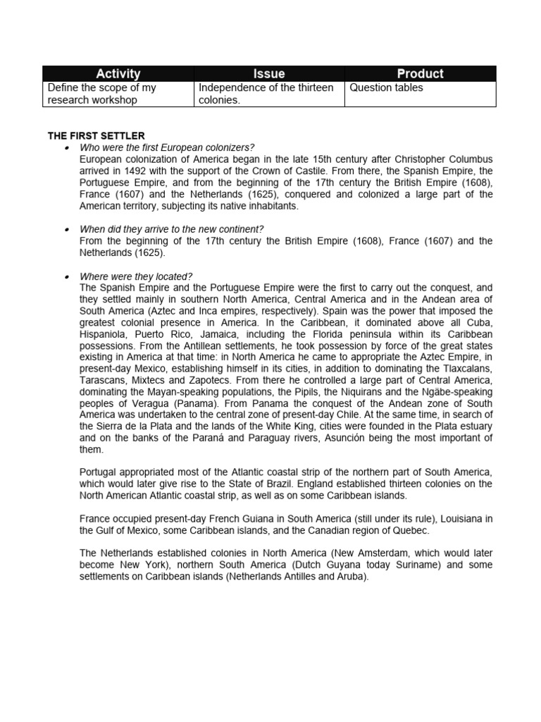 1st Secondary History Project | PDF | Spanish Empire | Spanish ...