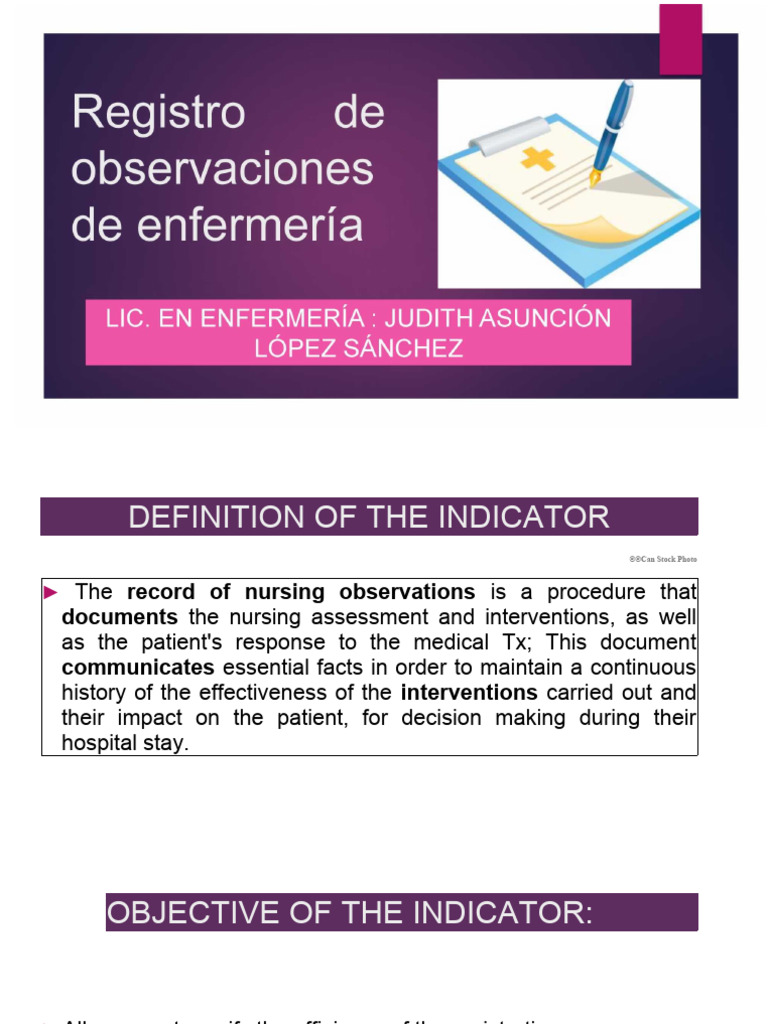 Nursing Observations Record Indicator | PDF | Nursing | Patient