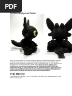 Free Toothless Amigurumi Crochet Pattern | PDF | Textiles | Textile Arts