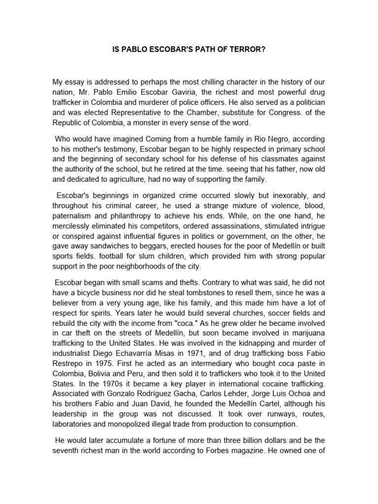 The Horror Story of Pablo Escobar and The Lasting Impact of His ...