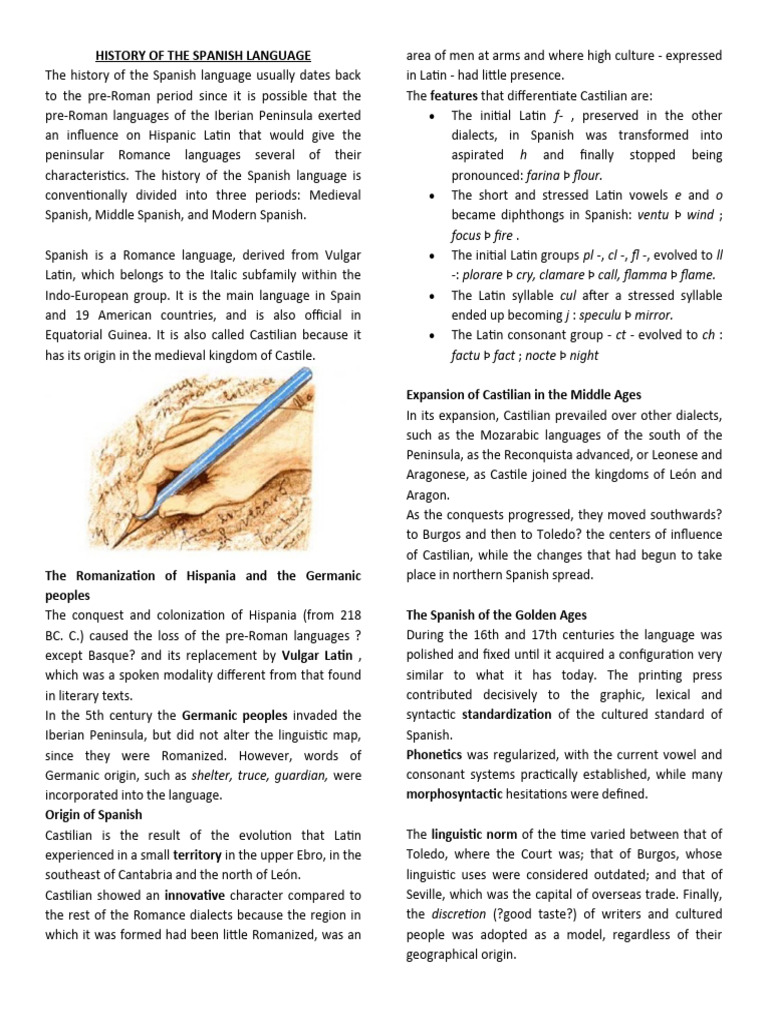 History of The Spanish Language | PDF | Spanish Language | Latin