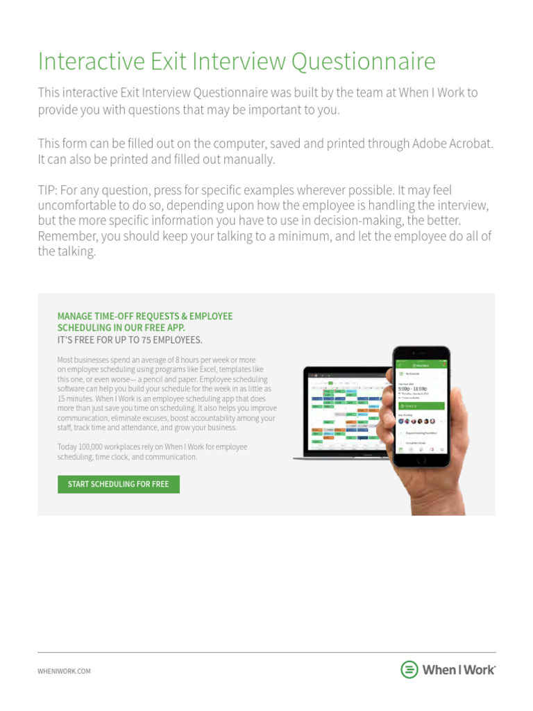 Human Resources Exit Interview | PDF | Employment | Social Psychology