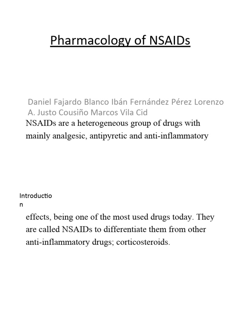 Pharmacology of NSAIDs | PDF | Nonsteroidal Anti Inflammatory Drug ...