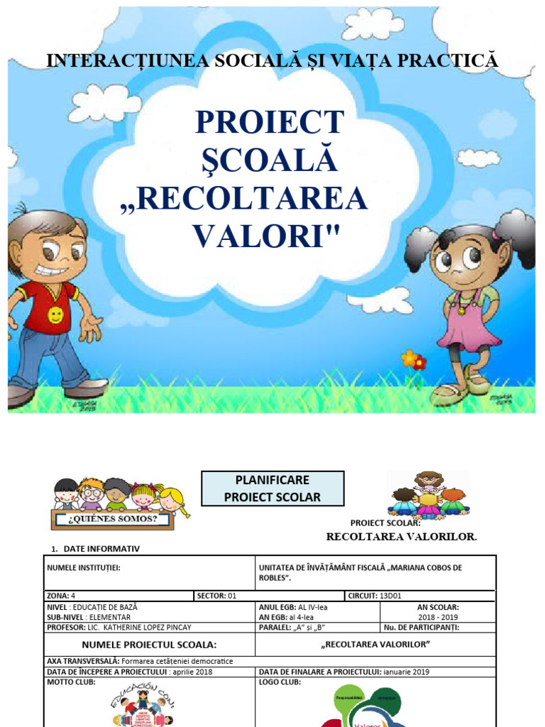 Proiectul de Valori | PDF