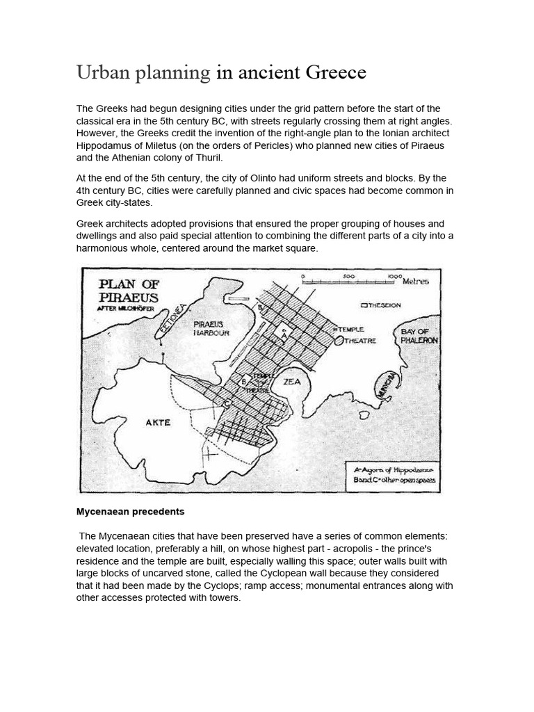 Ancient Greek Urban Planning Insights | PDF | Mycenaean Greece | Mycenae