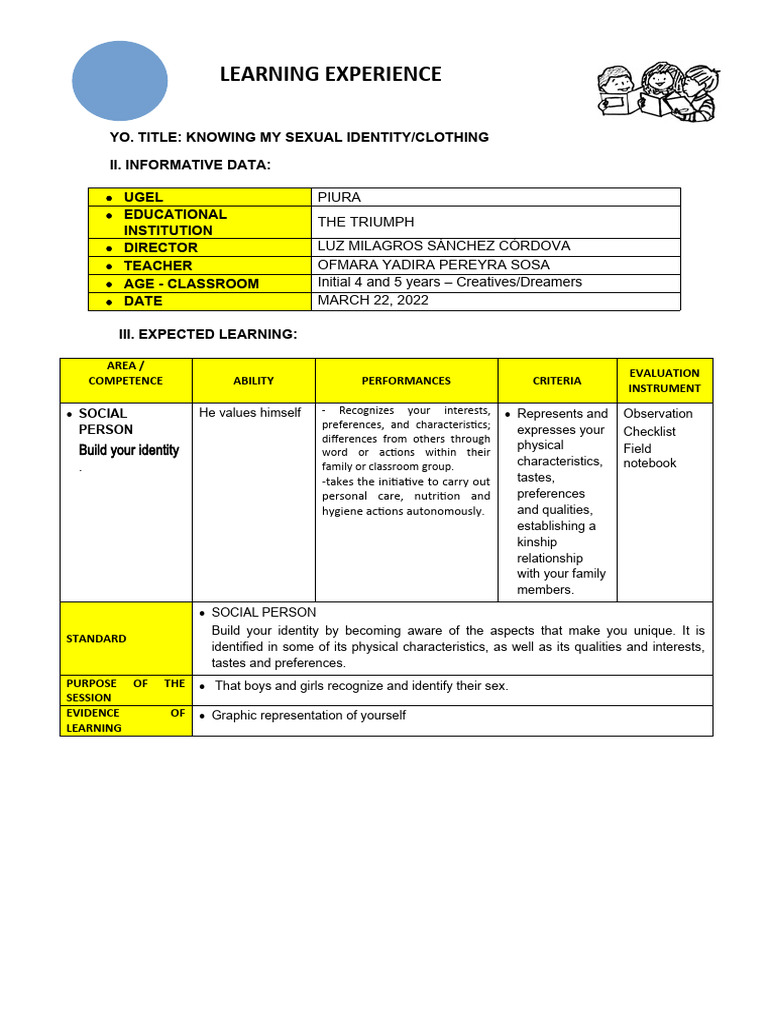 Sexual Identity Learning Experience 5 Years | Download Free PDF | Learning | Behavioural Sciences