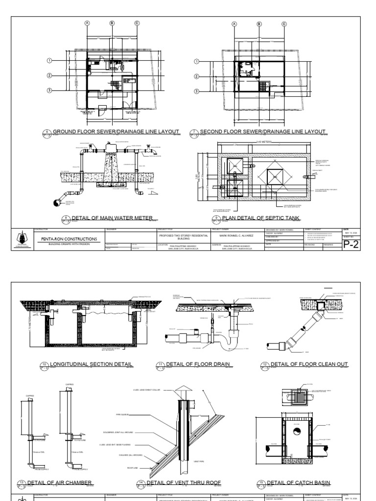 Sample Plumbing Plans | PDF | Sanitary Sewer | Hydraulics