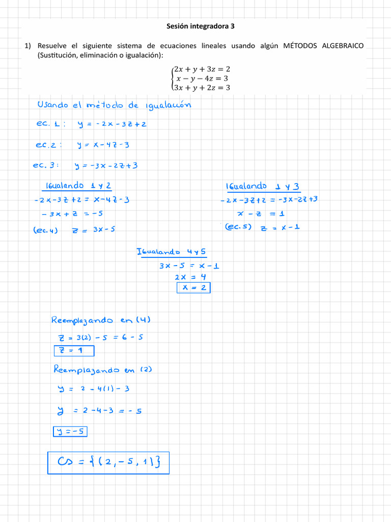 Igualación: Reemplazando | PDF