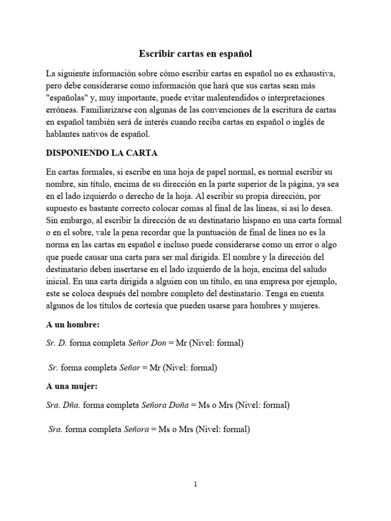 Escribir Cartas en Español | PDF | Ramadán | Lengua española