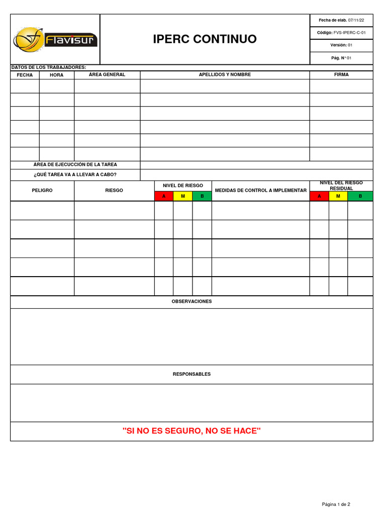 Iperc - Continuo Flavisur | PDF | Riesgo