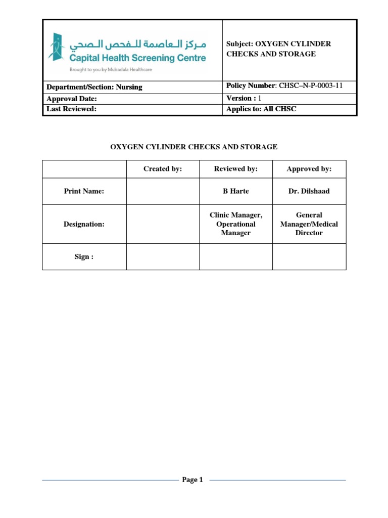 ORIG - Oxygen Cylinder Checks and Storage | PDF | Valve | Gases
