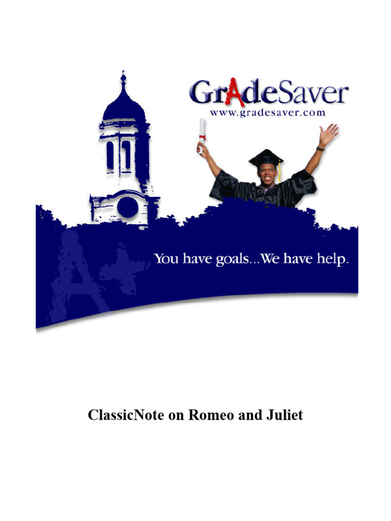 Romeo and Juliet GradeSaver ClassicNote | PDF | Characters In Romeo And Juliet | Romeo And Juliet