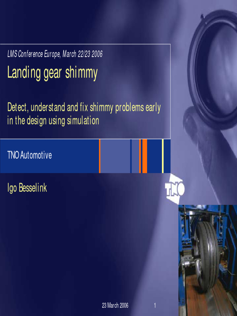 Landing Gear Shimmy - Dr. Ing. Besselink | PDF | Landing Gear | Force