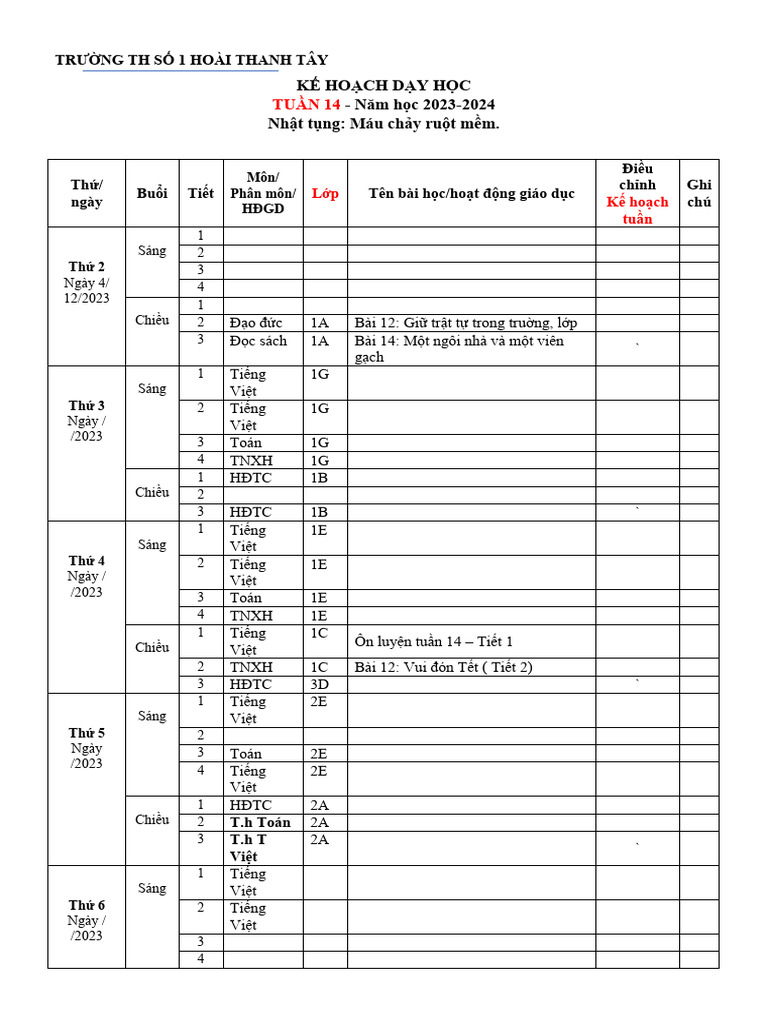 1C-KH DAY HOCTUẦN14-18 - Loan | PDF
