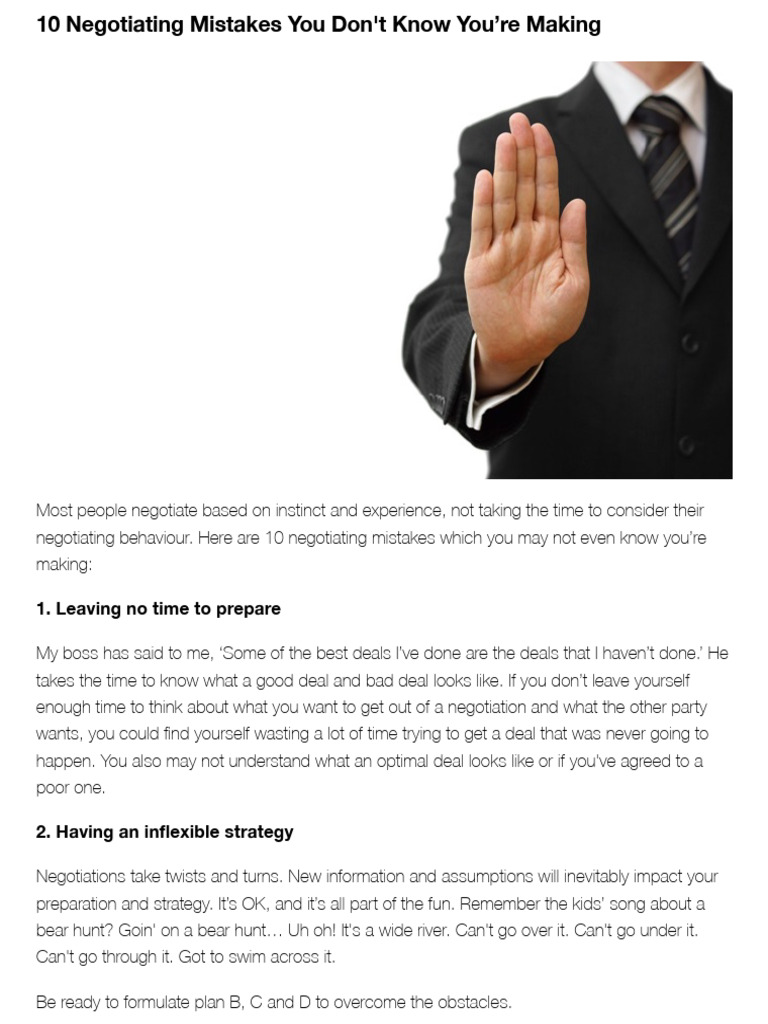 Reading 2 | PDF | Negotiation