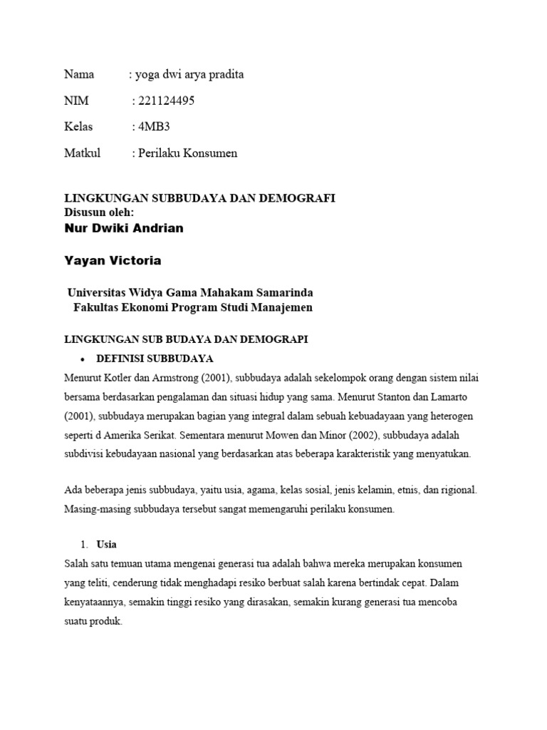 Perilaku Konsumen - Uts | PDF