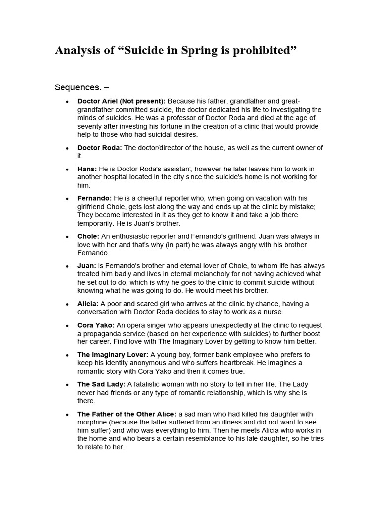 Analysis Forbidden Suicide in Spring | PDF | Loneliness | Attitude ...
