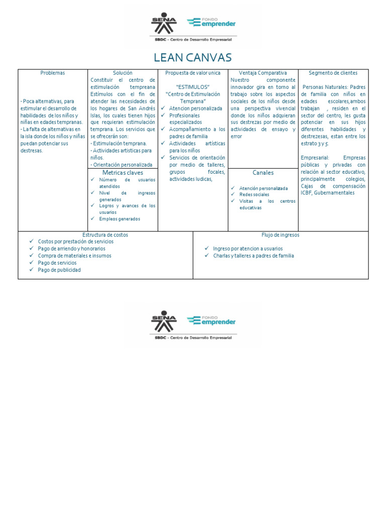 Herramienta Lean Canvas | PDF | Business | Economias