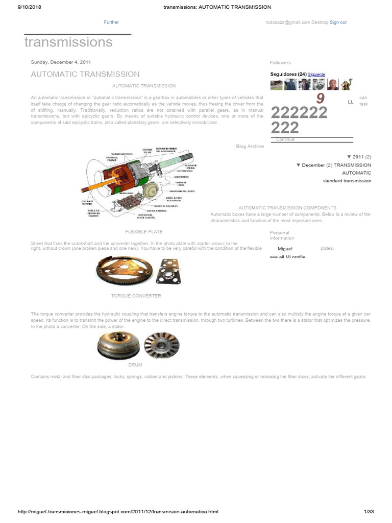 Transmissions - AUTOMATIC TRANSMISSION | PDF | Automatic Transmission | Valve