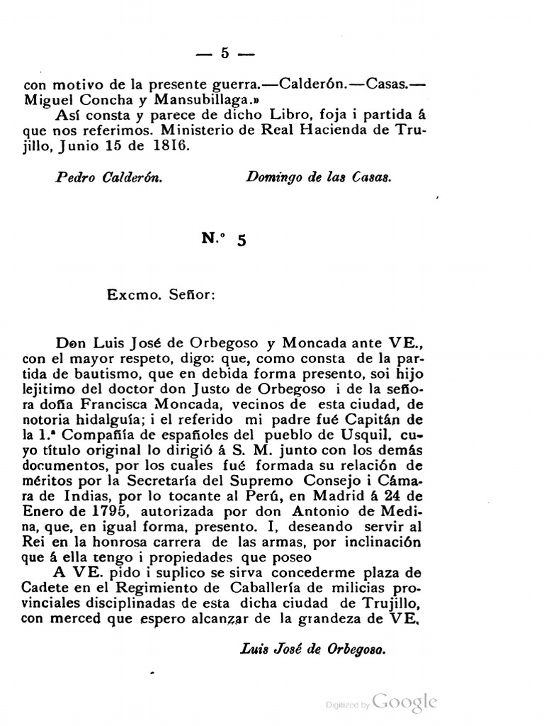 Luis Orbegoso - Documentos Mariscal Orbegoso 1 - 1908 Lima-Page23 | PDF
