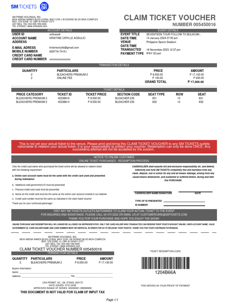 Voucher 3 | PDF | Credit Card | Voucher
