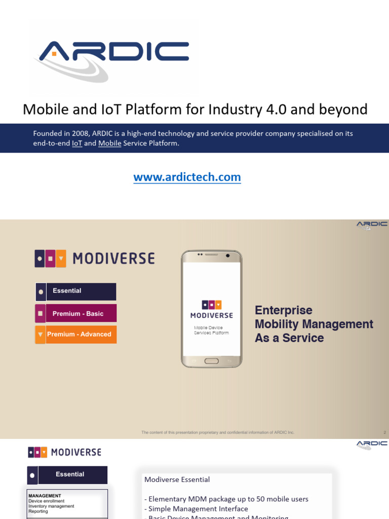 ARDIC Mobile Device Management Solutions | PDF | Android (Operating ...