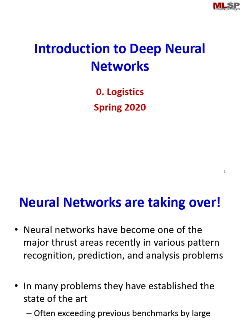 Lec0 Logistics | PDF | Artificial Neural Network | Deep Learning