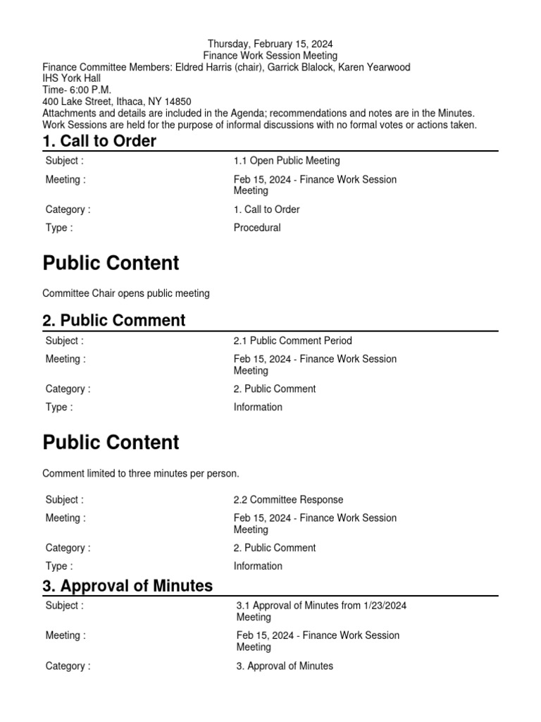 Icsd Boe Finance Work Session Meeting 02 15 2024 Pdf Budget
