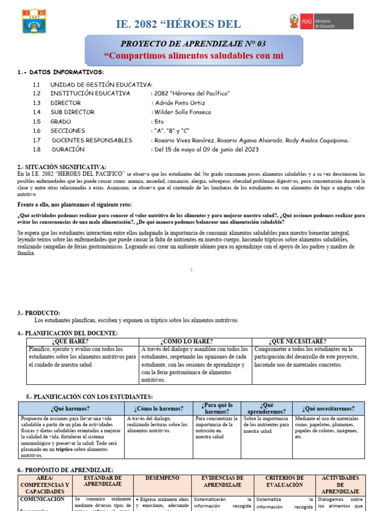 Esquema de Proyecto - Iii | PDF | Ecuaciones | Números