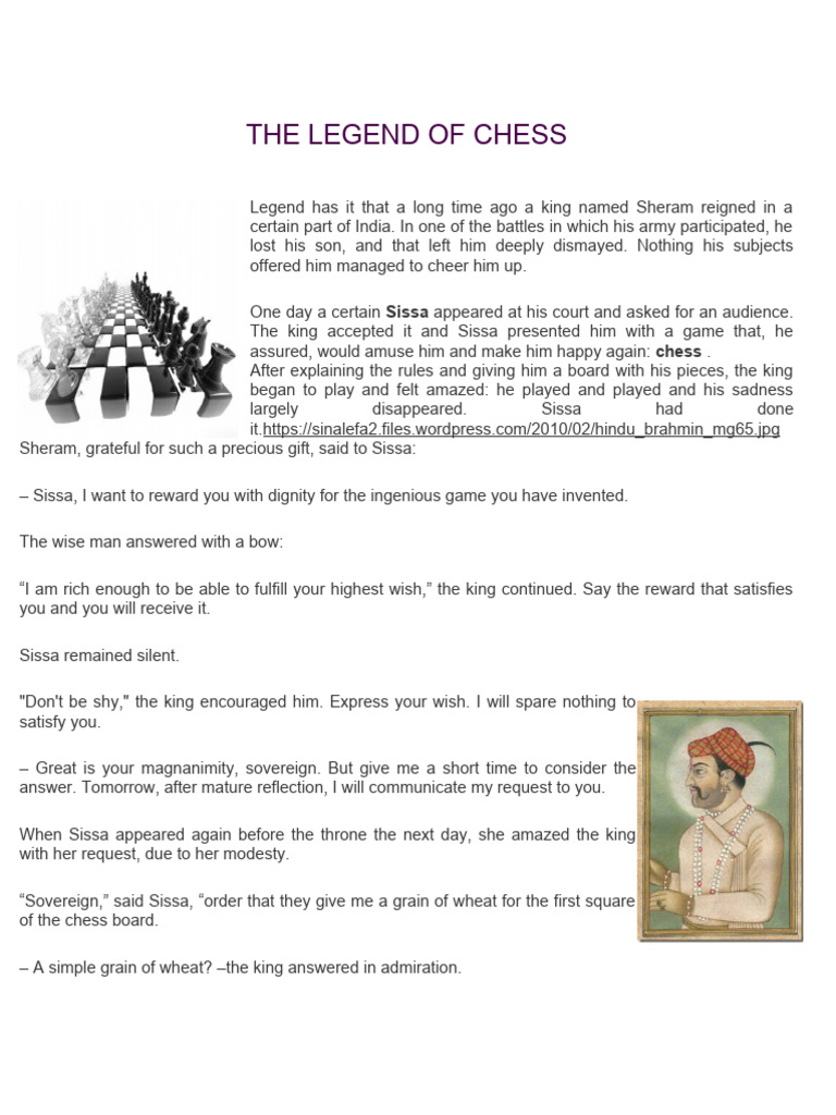 The Legend of Chess and Sissa's Reward | PDF