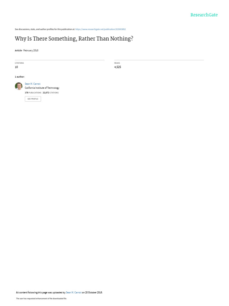 Why Is There Something Rather Than Nothing | PDF | General Relativity ...