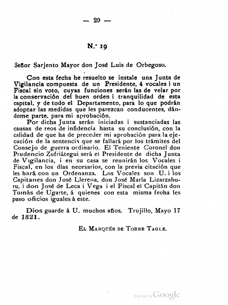 Luis Orbegoso - Documentos Mariscal Orbegoso 1 - 1908 Lima-page47 | PDF