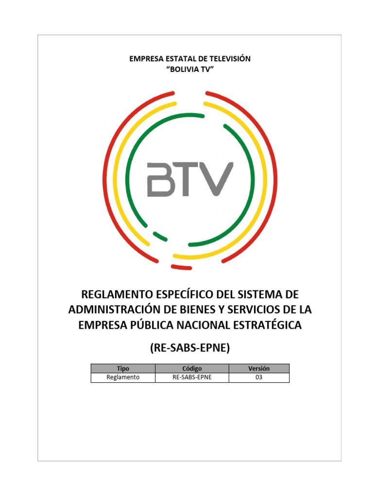 R.E. Sabs 2022 Bolivia TV | PDF | Regulación | Business