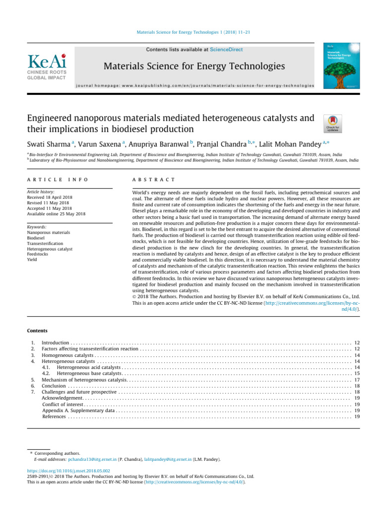 Engineered Nanoporous Materials Mediated Heterogeneous Catalysts | PDF ...