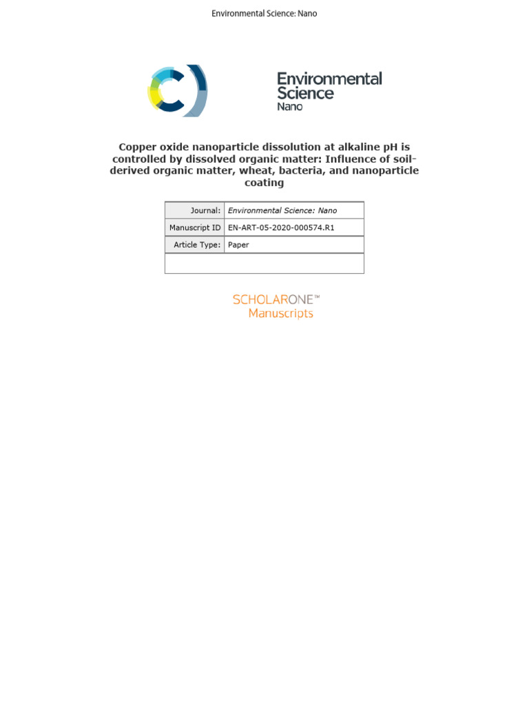 Copper | PDF | Soil | Solubility