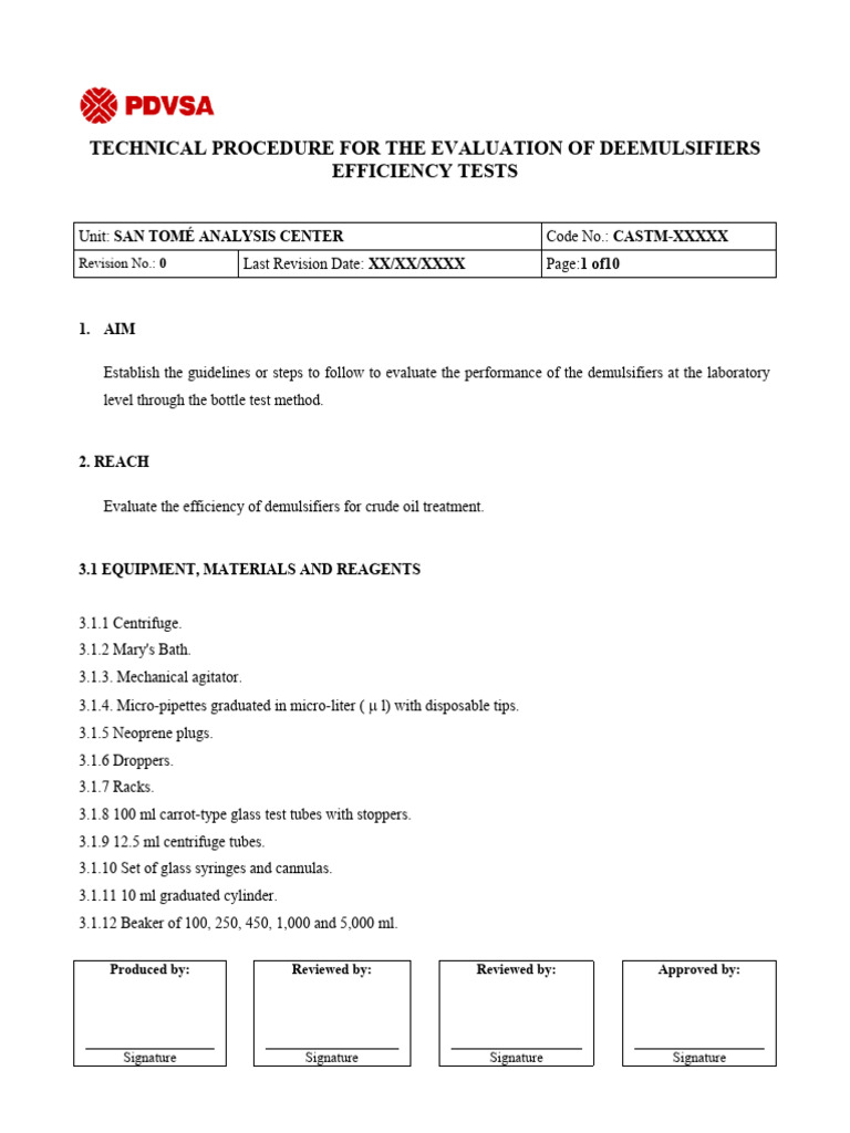 Eval Desem Bottle Test Procedure | PDF | Water