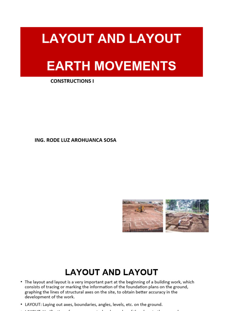 1.4 Layout and Stakeout - Earthworks | PDF | Soil | Clay