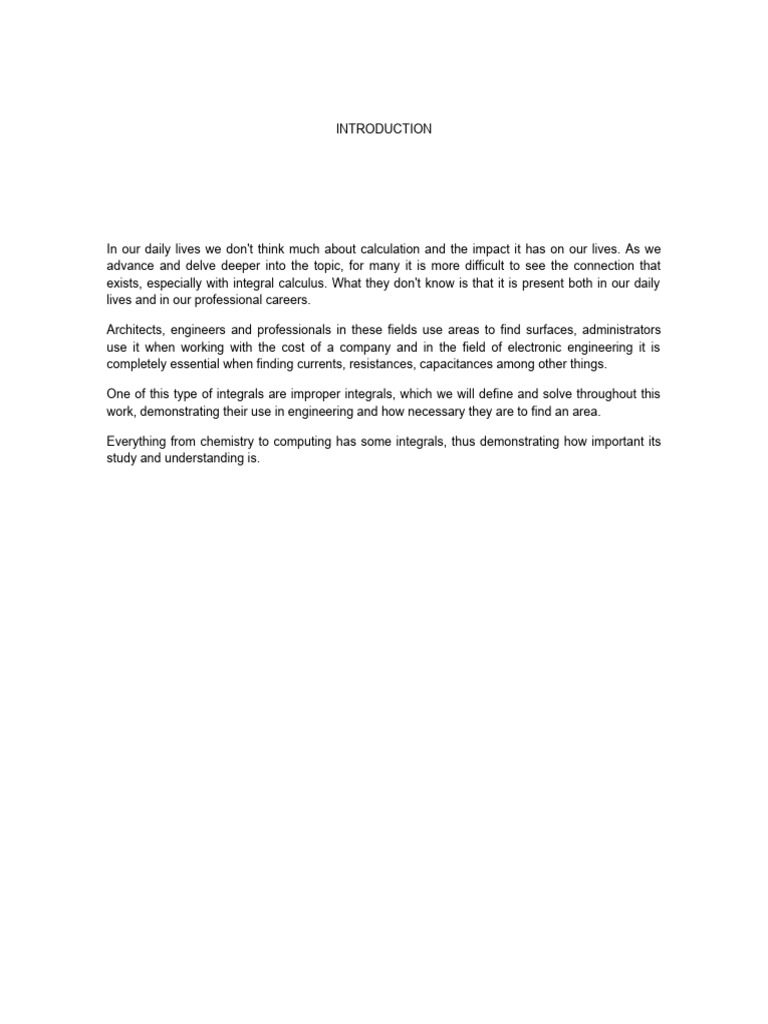 Understanding Improper Integrals | PDF | Integral | Calculus