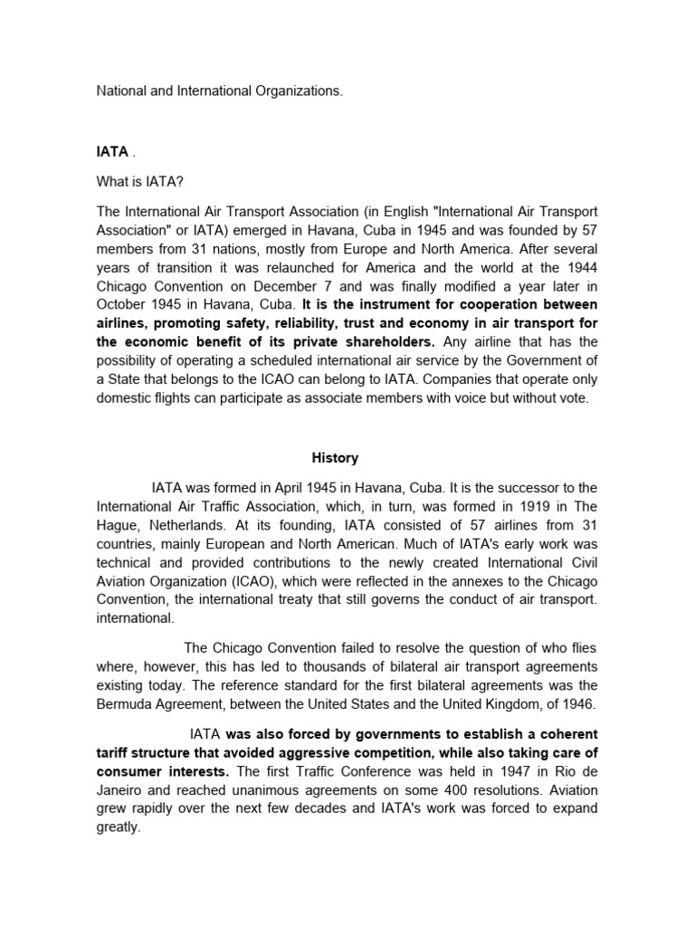IATA, ICAO, ICAO, Definition, Characteristics, Importance | PDF | Aviation