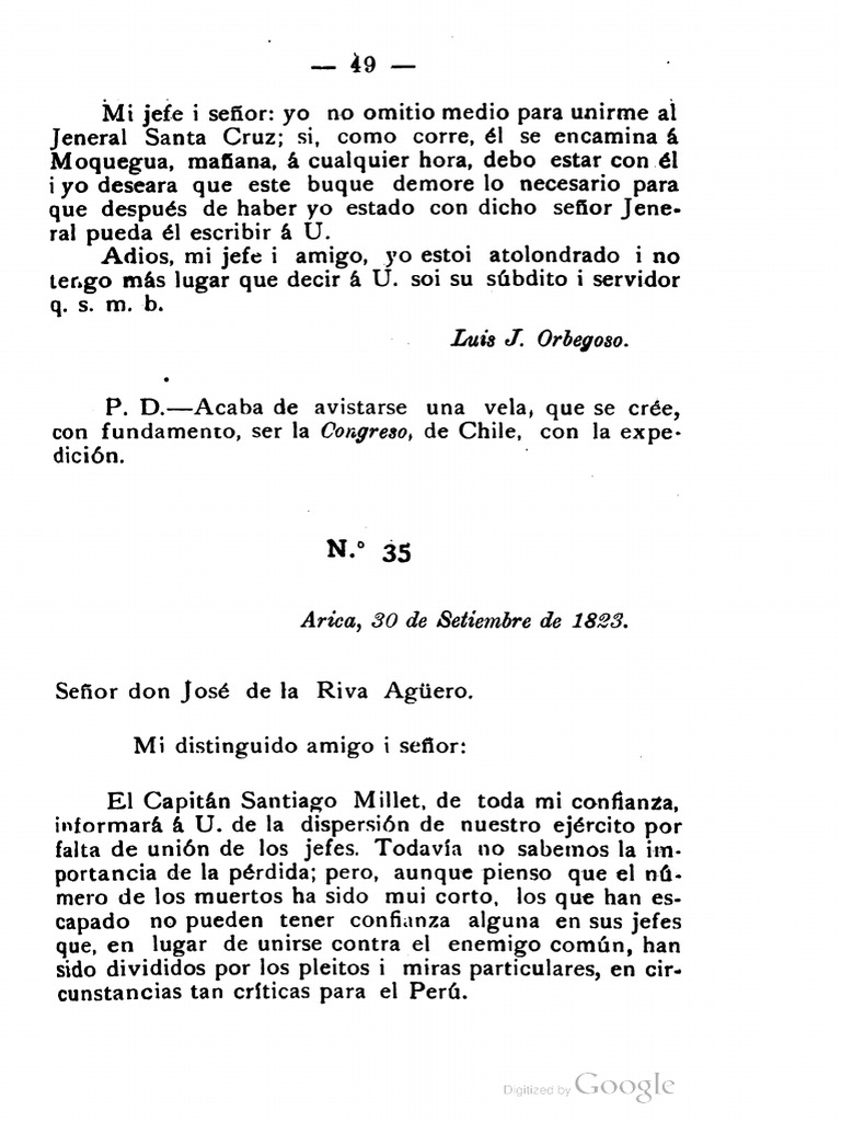 Luis Orbegoso - Documentos Mariscal Orbegoso 1 - 1908 Lima-Page67 | PDF