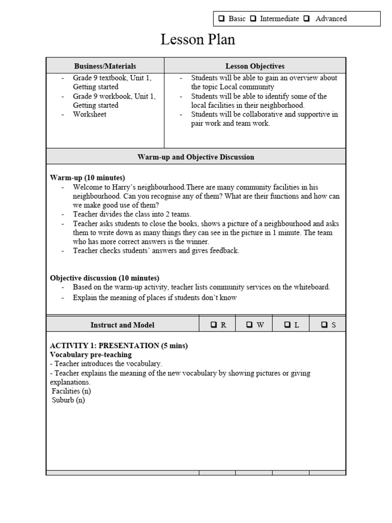 Lesson - Plan (Grade 9 - Getting Started) | Download Free PDF | Lesson ... Lesson - Plan (Grade 9 - Getting Started) | Download Free PDF | Lesson ...