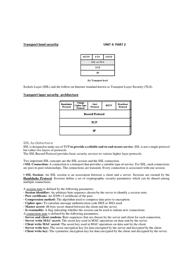 SSL/TLS Architecture and Protocols Overview | PDF | Transport Layer ...